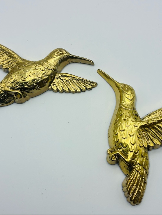 Homco | Accents | Mcm Homco Gold Hummingbirds Birds In Flight Plastic ...